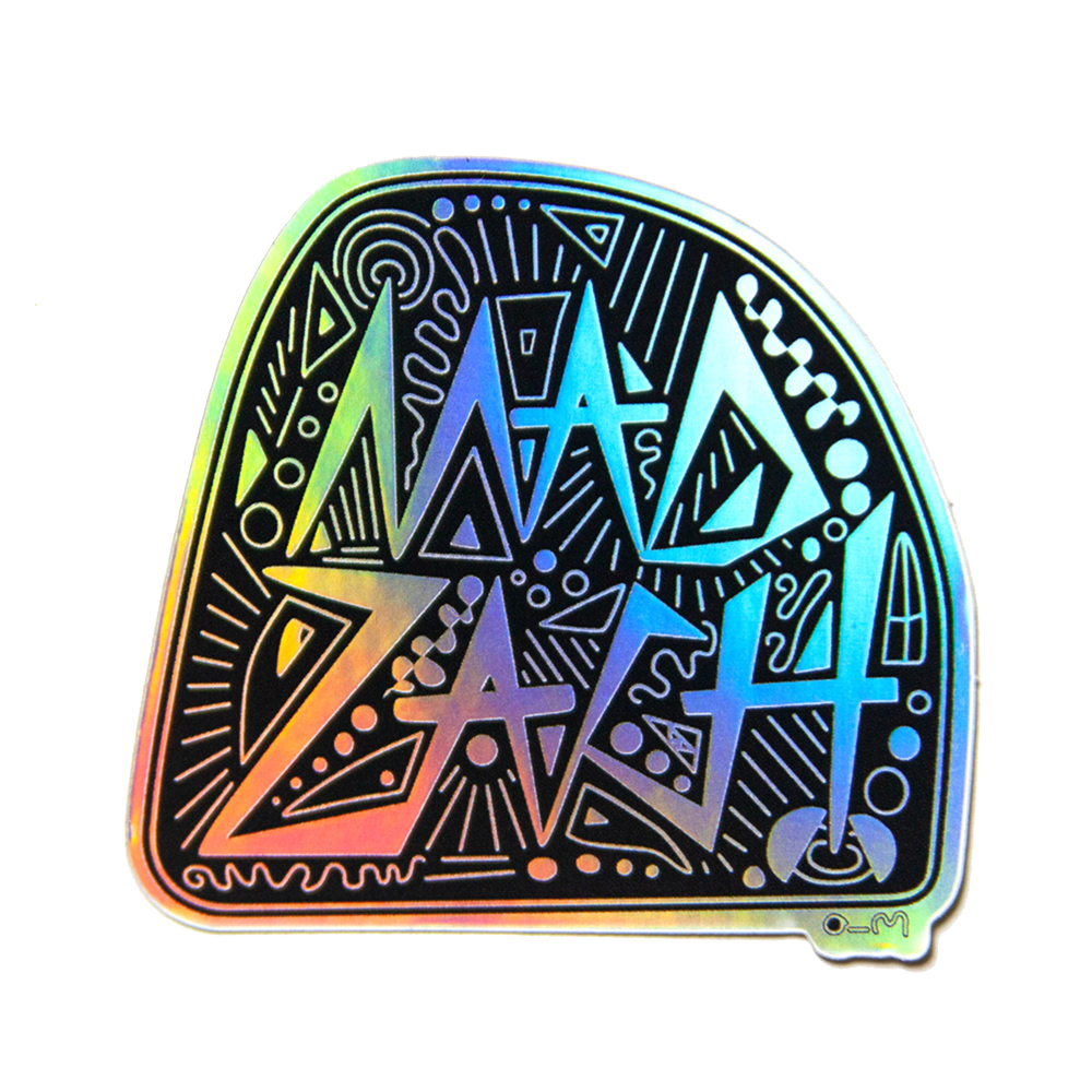 Holographic Mad Zach Evolution Mod Logo Sticker (2.5 x 2")